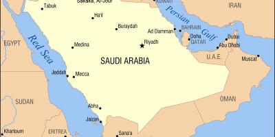 Ksa Map Simplified Map Of Hail Region In KSA With Arabic Word For "H